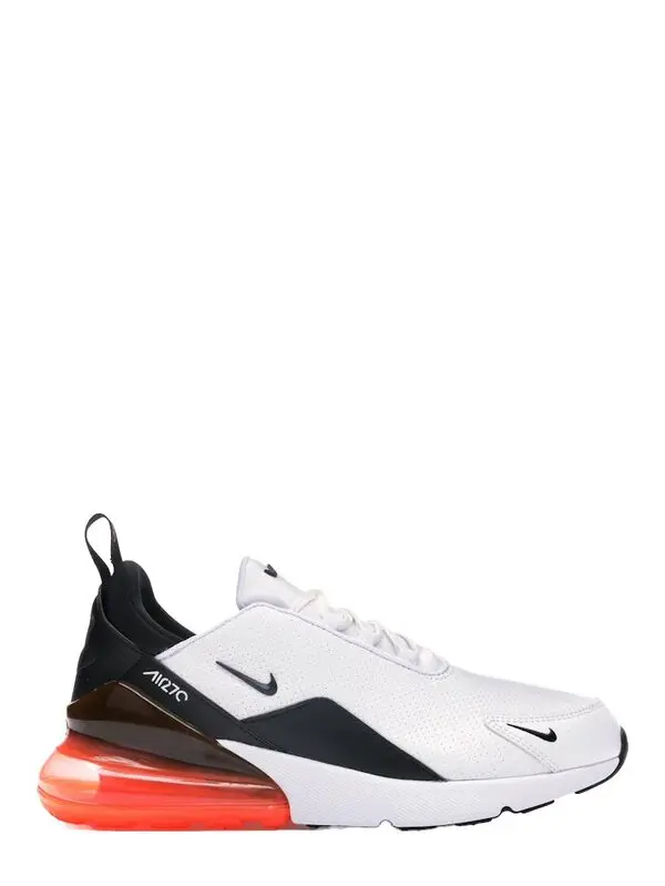 Nike Air Max 270 Leather Sneakers - White/black/hyper Crimson