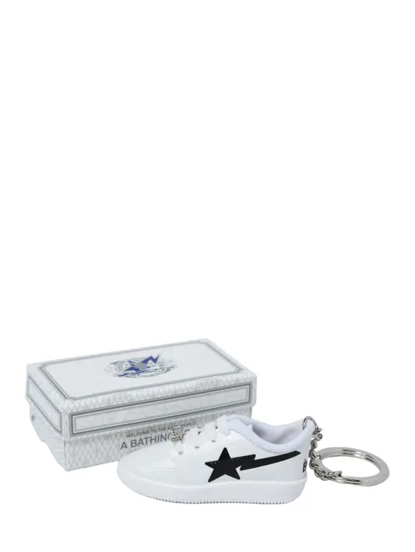 A BATHING APE Sta Keychain - White