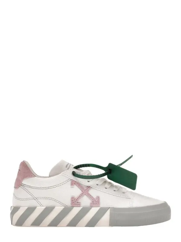 Off-White Off Vulc Low Canvas Sneakers - White/light Pink/grey