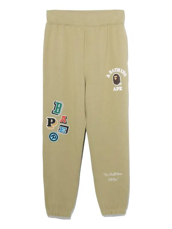 A BATHING APE Fonts Sweatpants - Beige
