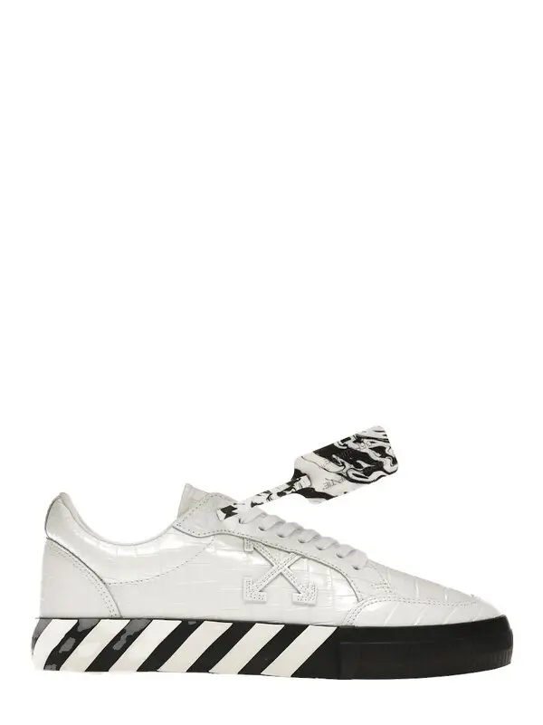 Off-White Vulc Low Croco Sneakers - White/black