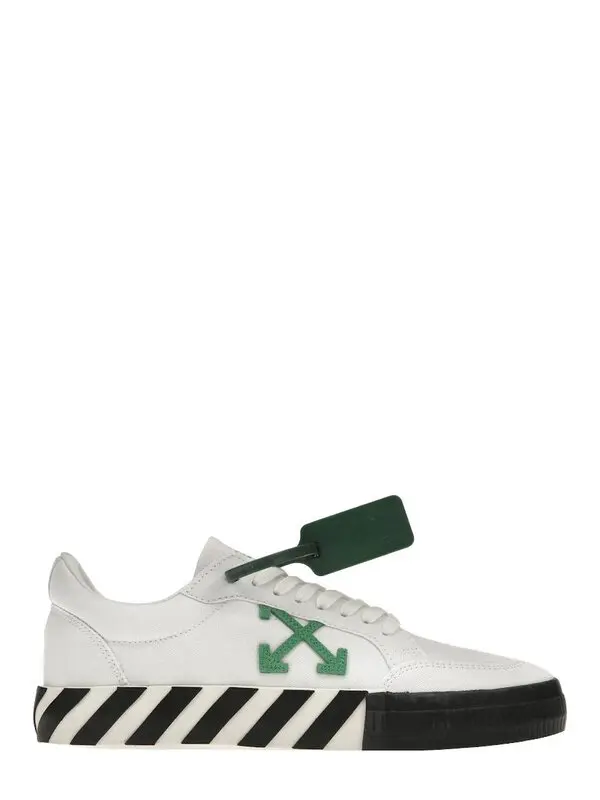 Off-White Off Vulc Low Canvas Sneakers - White/green
