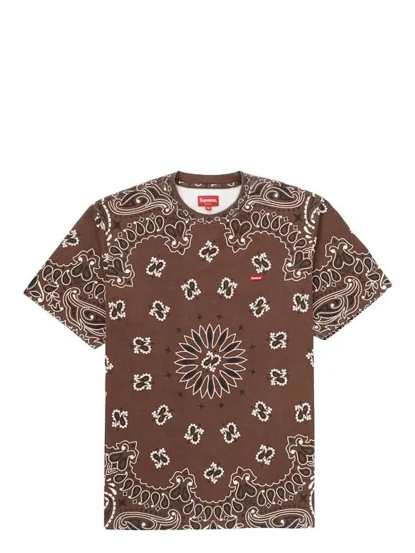 Supreme Small Box Tee Shirt - Brown Bandana