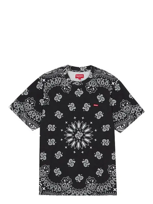 Supreme Small Box Tee Shirt - Black Bandana