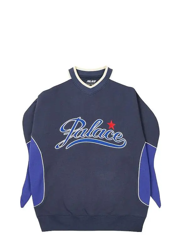 PALACE Star Script Crew - Navy Blue