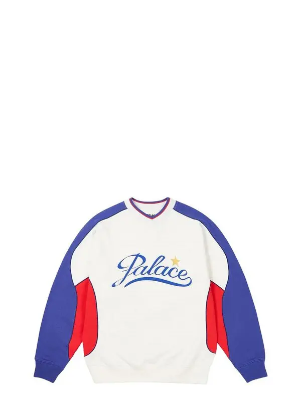 PALACE Star Script Crewneck - White