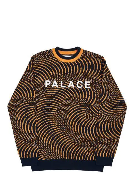 PALACE Swirly Wurly Knit - Black/orange