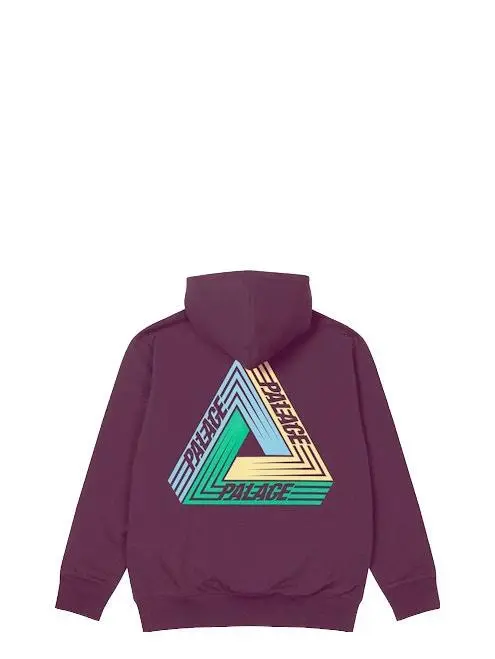 PALACE Tridart Hood - Burgundy