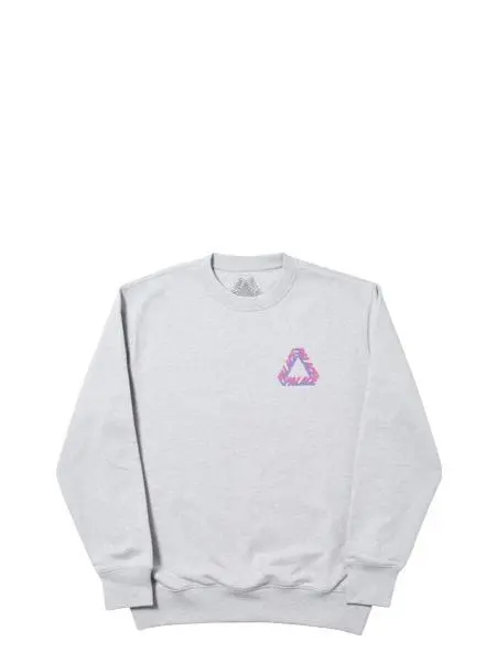 PALACE Split P3 Crewneck - Grey Marl