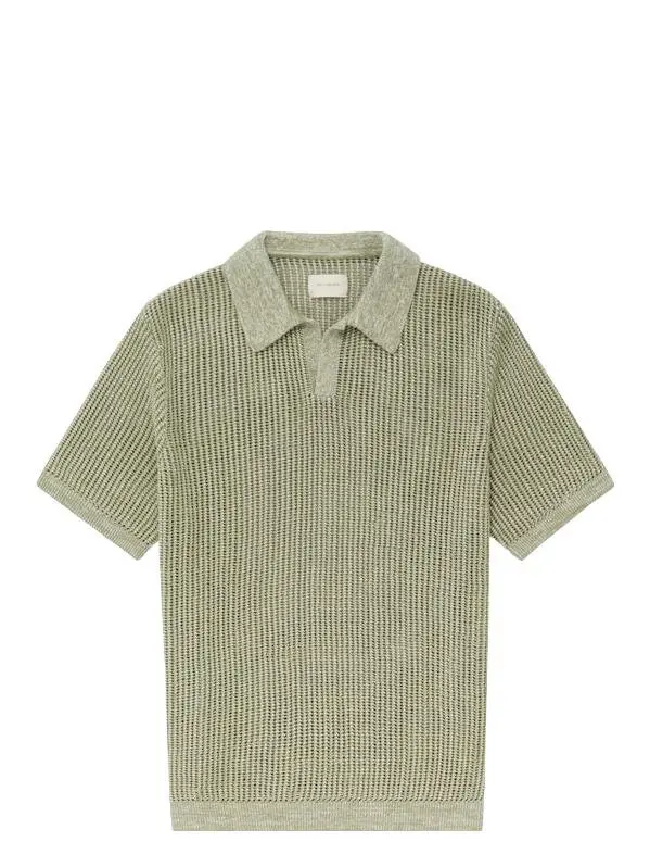 Aimé Leon Dore Mesh Knit Polo Shirt - Green