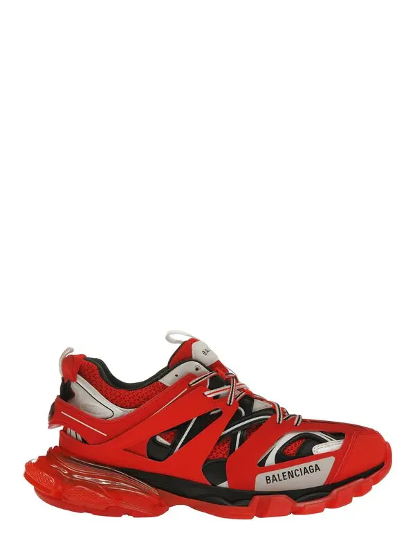Balenciaga Track Clear Sole Sneakers - Red