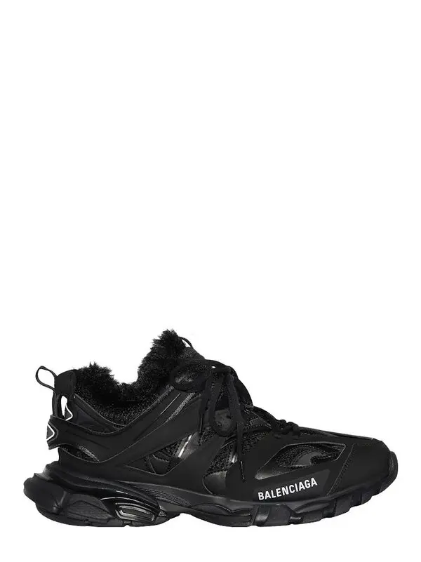 Balenciaga Track Faux Furin Sneakers - Black