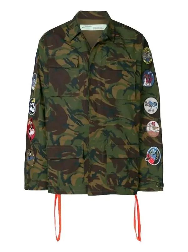 Off-White Camouflage Jacket - Green
