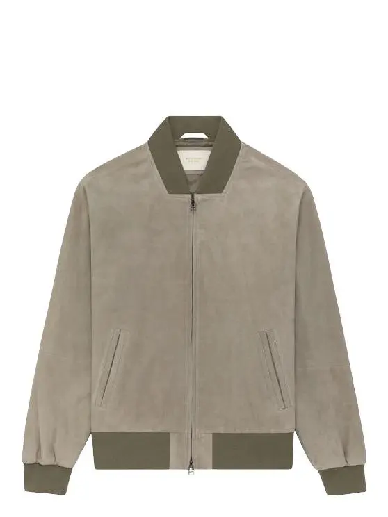 Aimé Leon Dore Suede Bomber Jacket - Green