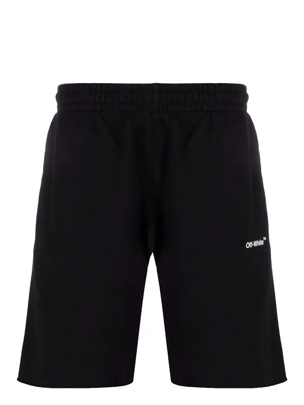 Off-White Caravaggio Diag Sweatshorts - Black/white