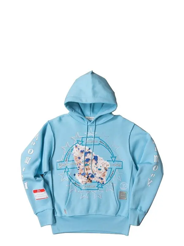 ADVISORY BOARD CRYSTALS Planet Saving 2 Hoodie - Light Blue