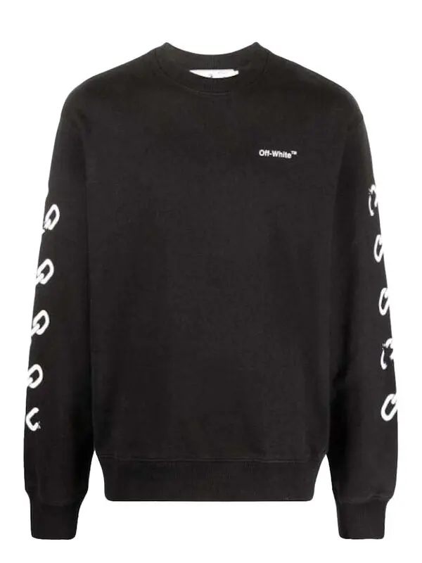 Off-White Chain Arr Slim Crewneck Sweatshirt - Black/white