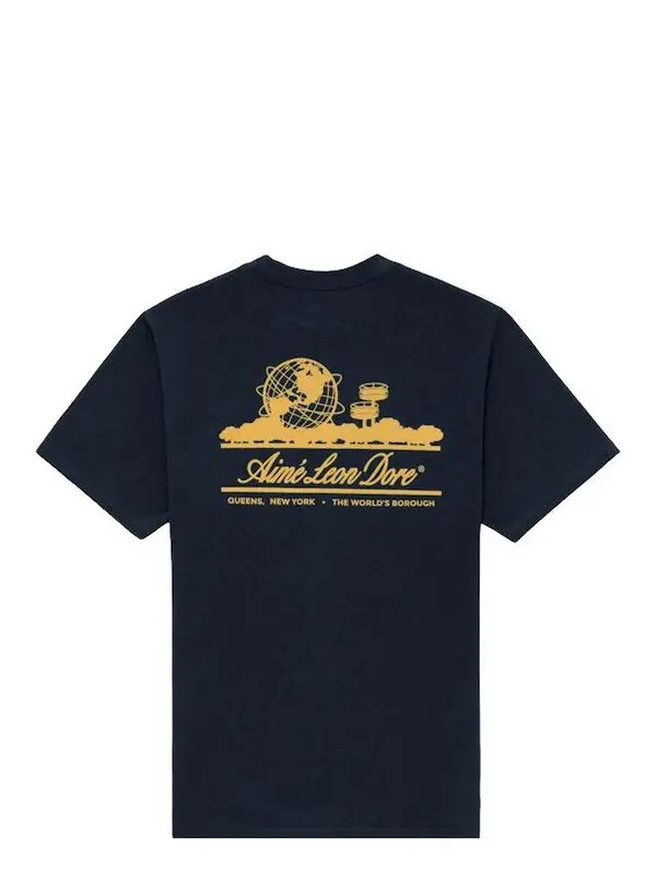 Aimé Leon Dore Unisphere Shortsleeve Tee Shirt - Navy Blue
