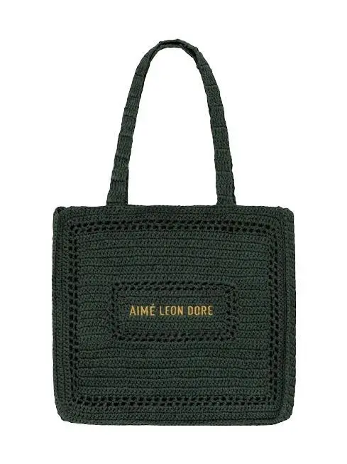 新品■AIME LEON DORE ミニ キャンバス トートバッグ Aime Leon Dore ALD Mini Crest Logo Contrast Tote Blue/Yellow