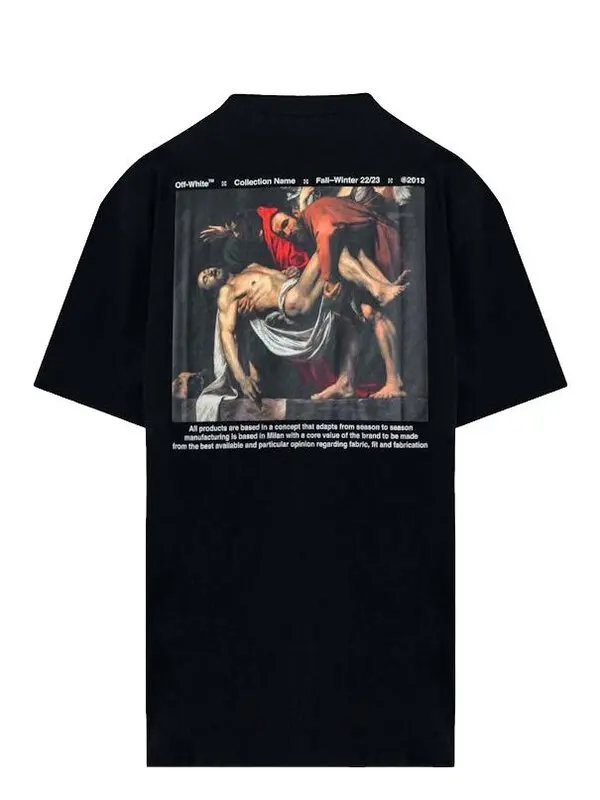 Off-White Off Off Carav Deposition Over Short Sleeve Tee Shirtin - Black/white