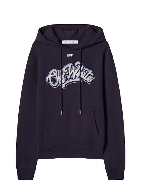 Off-White C/o Chicago Bulls Hoodie - Navy/white/light Blue