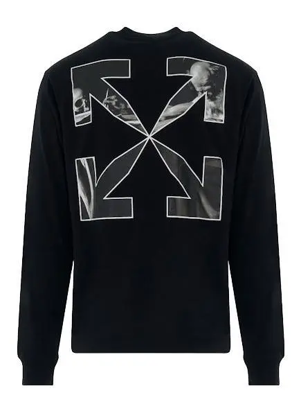 Off-White Caravaggio Arrow Skate Long Sleeve Tee Shirt - Black