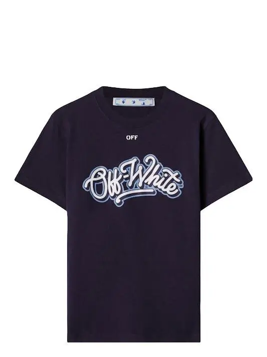Off-White Off Off C/o Chicago Bulls T-shirt - Navy/white/light Blue