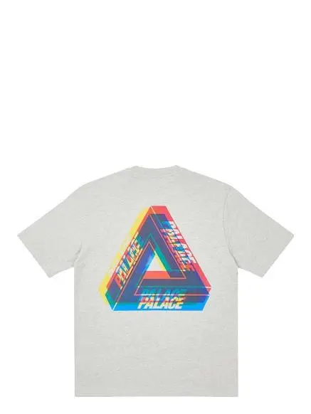 PALACE Triferg Colour Blur T-shirt - Grey Marl
