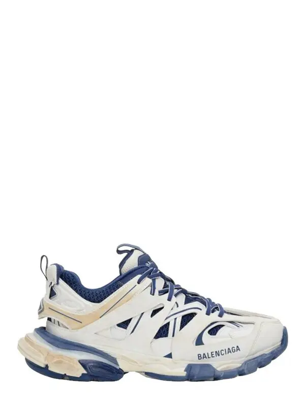 Balenciaga Track Worn Out Sneakers - White/blue