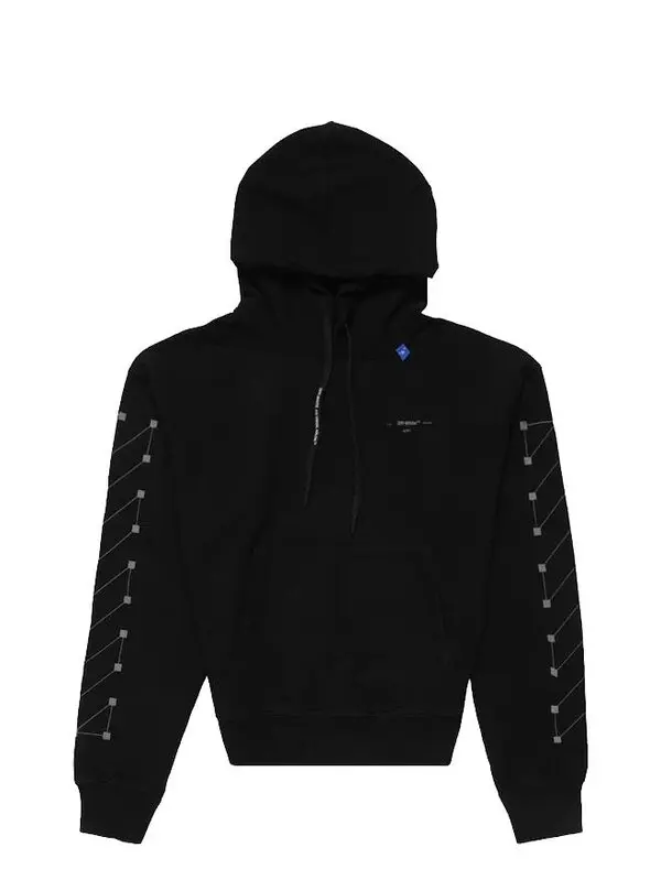 Off-White Diag Backbone Hoodie - Black/silver