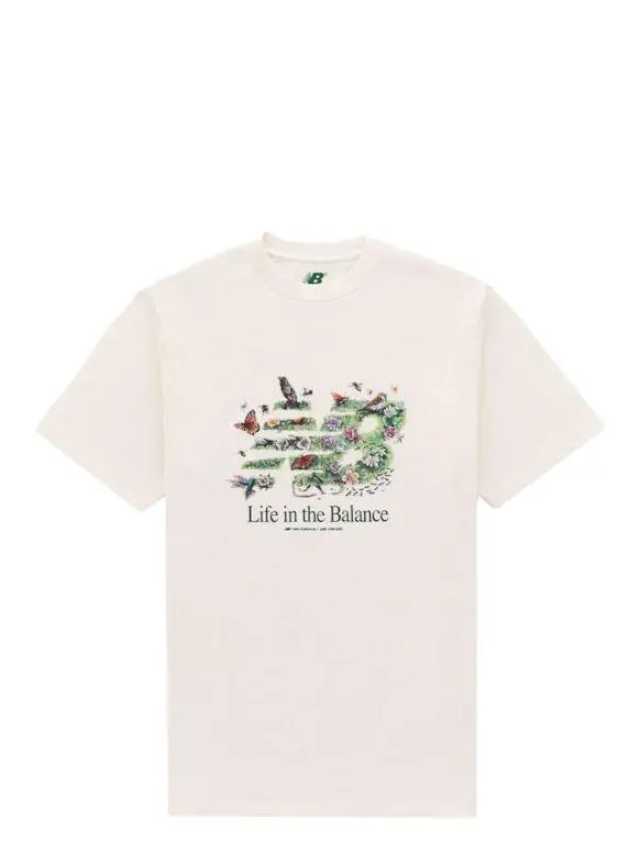 Aimé Leon Dore X New Balance Life In The Balance Graphic Tee Shirt - Off/white