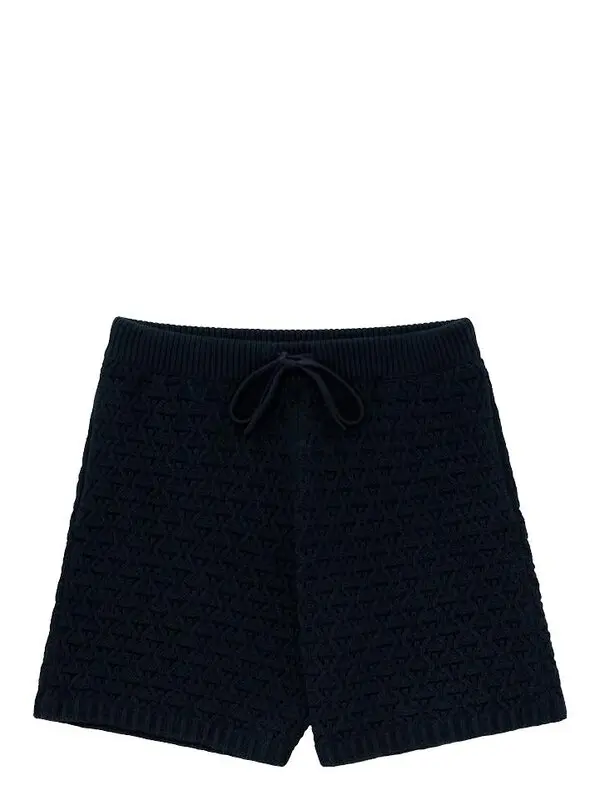 Aimé Leon Dore Eyelet Knit Short - Navy Blue