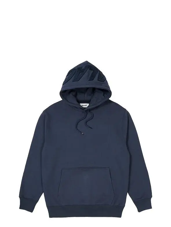 PALACE Spell Out Chenille Hood - Navy Blue