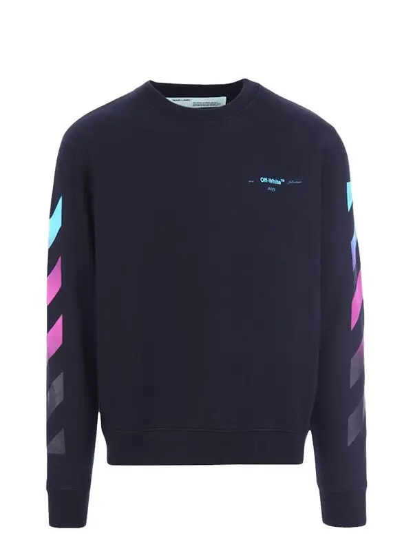 Off-White Diag Gradient Crewneck Sweatshirt - Black