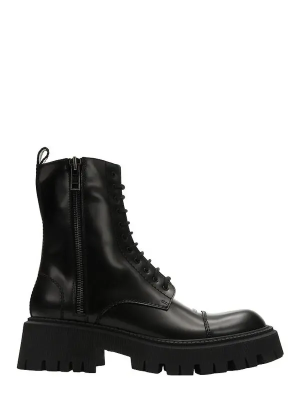 Balenciaga Tractor 20mm Zip Up Boot - Black