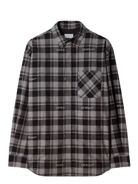 Off-White Checked Flannel - Grey/black