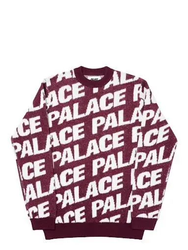 PALACE Toner Knit - Red Plum