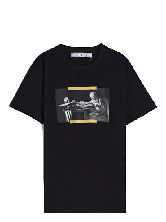 Off-White Caravaggio Painting Short Sleeve T-shirt - Black/yellow