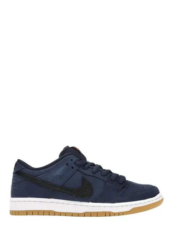 Nike Dunk Low Navy Gum Sneakers - Midnight Navy Blue/black/white
