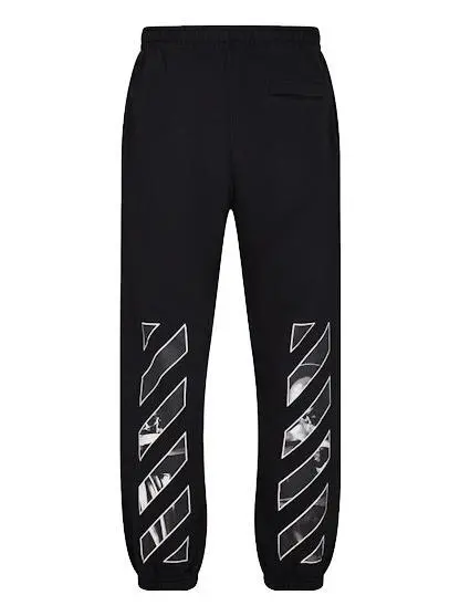 Off-White Off Off Caravaggio Saint Jerome Writing Diag Slim Fit Sweatpantsin - Black/white