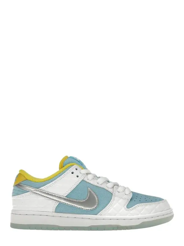 Nike Dunk Low Ftc Sneakers - White/lagoon Pulse/metallic Silver