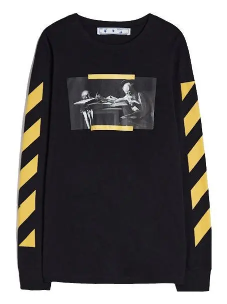 Off-White Caravaggio Painting Long Sleeve T-shirt - Black/yellow