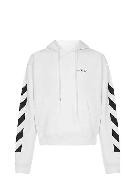 Off-White Off Diagonal Helvetica Oversized Hoodie - White/black