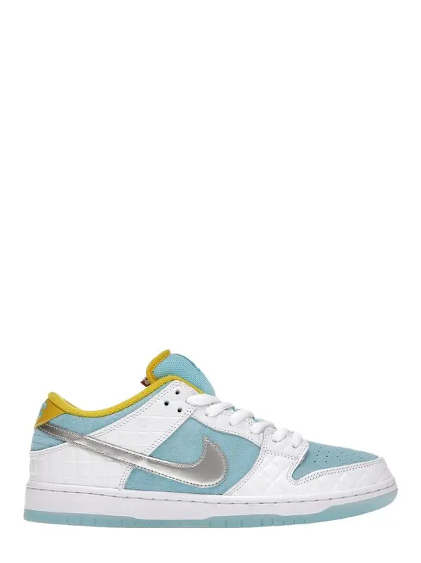 Nike Dunk Low Ftc Sneakers - White/lagoon Pulse/metallic Silver