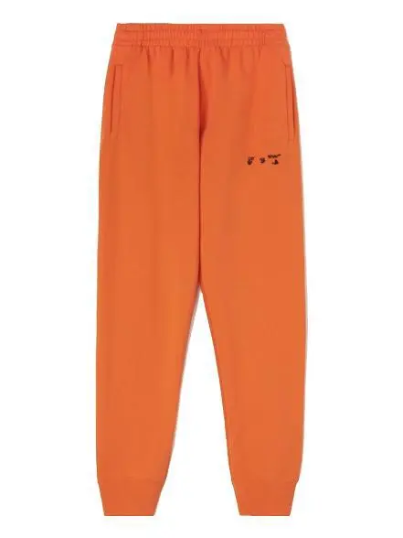 Off-White Diagonals Logo Sweatpants - Orange/black