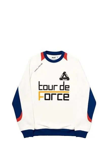 PALACE Tour De Force Crew - White