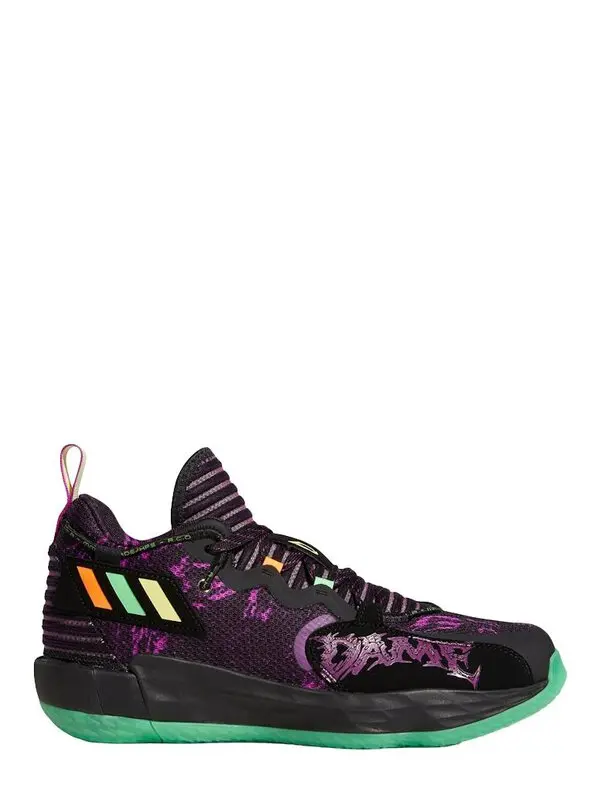 Adidas Dame Extply Hallloween Sneakers - Core Black/screaming Green/screaming Orange