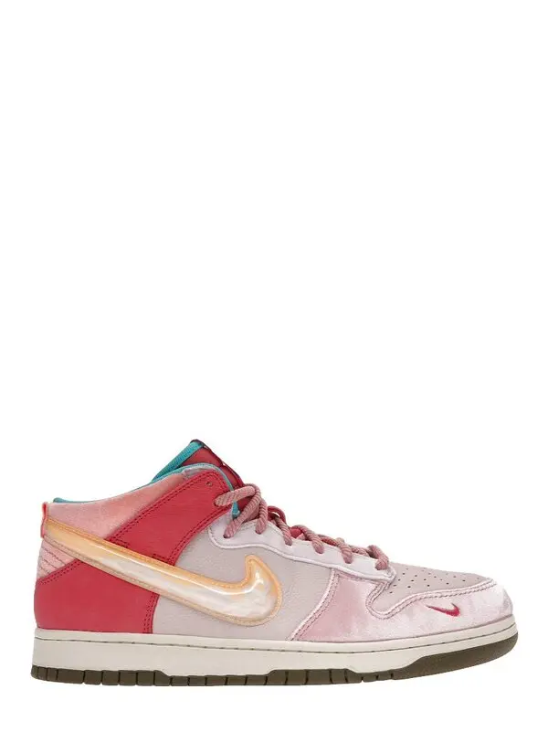 Nike Dunk Mid Social Status Free Lunch Strawberry Milk - Light Soft Pink/shy Pink/tan