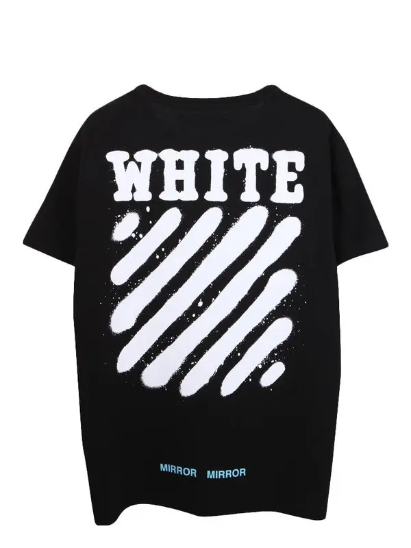 Off-White Diag Spray Tee Shirt - Black