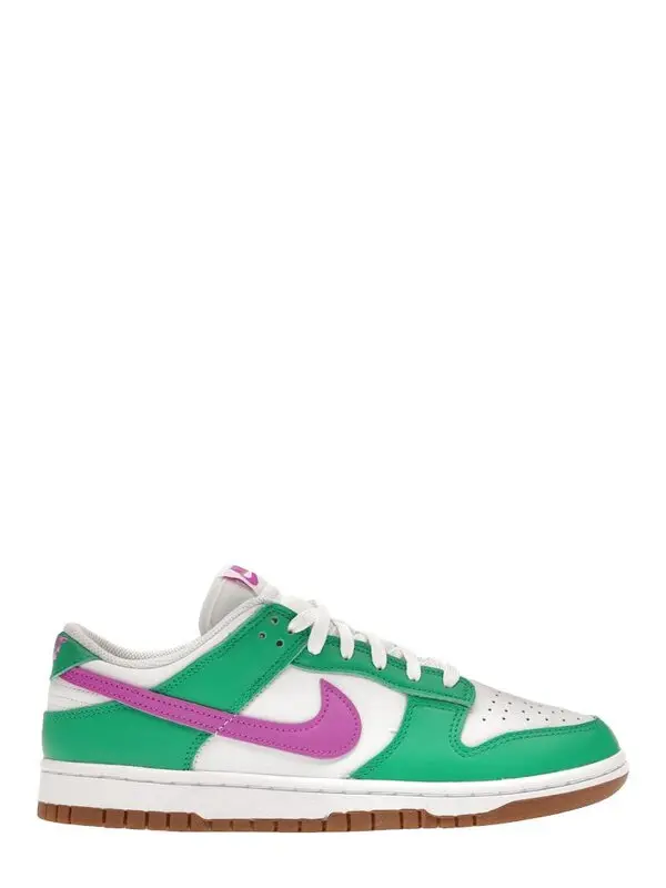 Nike Dunk Low Sneakers - White/stadium Green/fuchsia